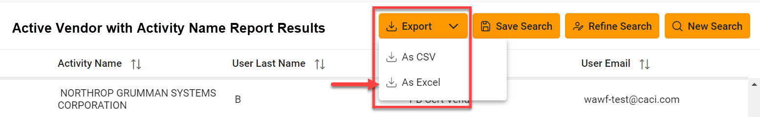 EDA Training - Active Vendor with Activity Name Report | PIEE