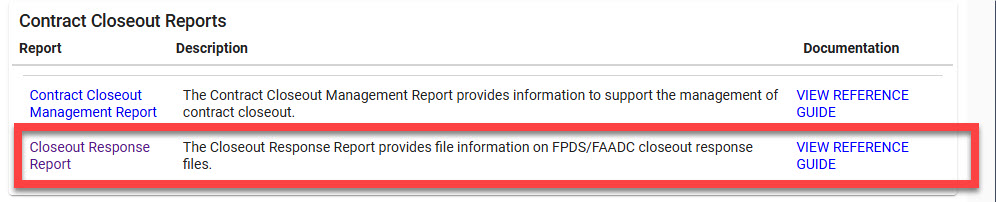 EDA Training - Closeout Response Report | PIEE