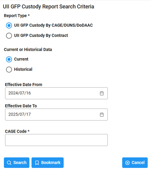 EDA Training - UII GFP Custody Detail Report | PIEE