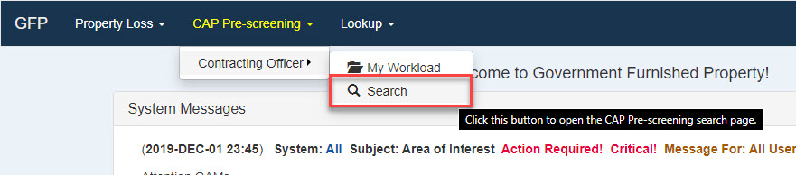 GFP Training - CAP Pre-screening Functions | PIEE